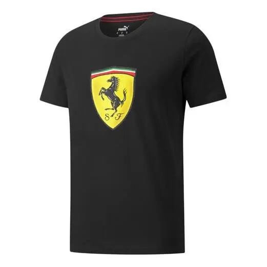 PUMA Series Printing Casual Sports Round Neck Short Sleeve - Black