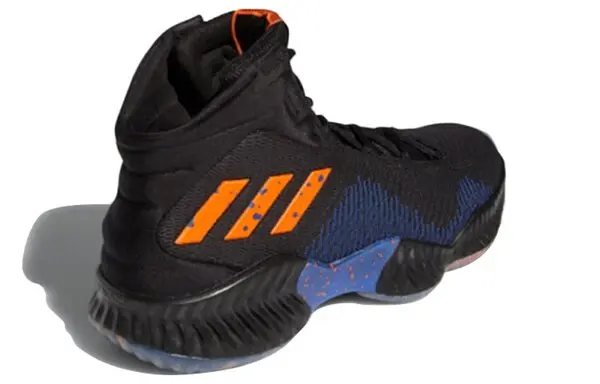 Adidas Pro Bounce 2018 High Top Sneakers - Black/orange/blue