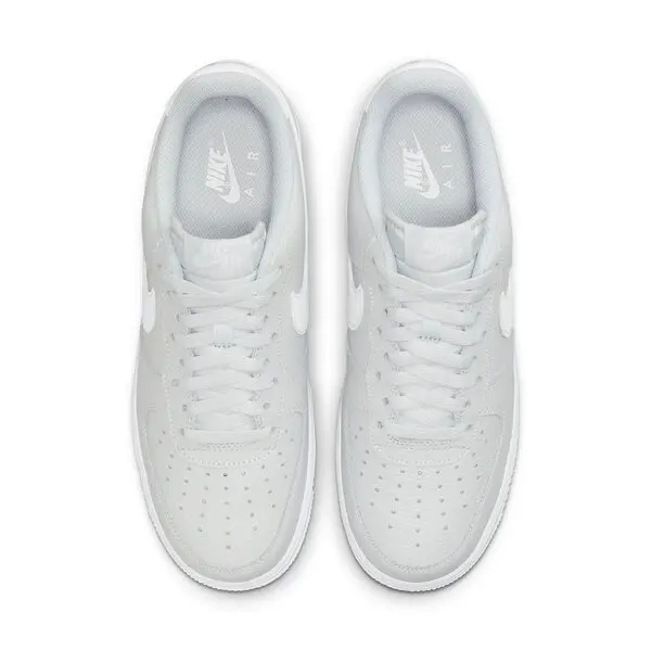 Nike Force 1 '07 Pebbled Low Top Sneakers - Grey/white