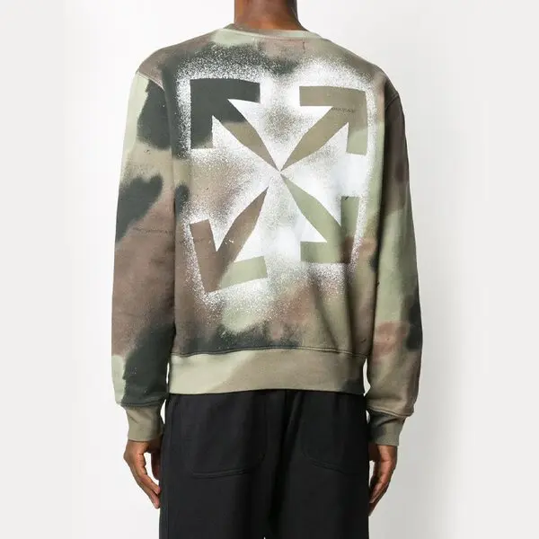 Off-White Fw20 Arrows Logo Printing Pullover - Green