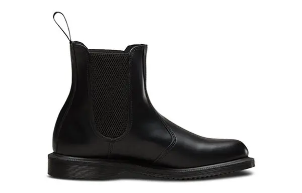 Dr. Martens Flora Smooth Leather Chelsea Boots - Black