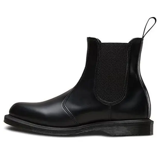Dr. Martens Flora Smooth Leather Chelsea Boots - Black