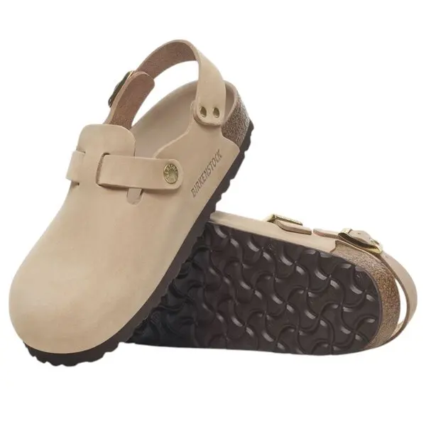 BIRKENSTOCK Tokio Nubuck Clogs - Sandcastle