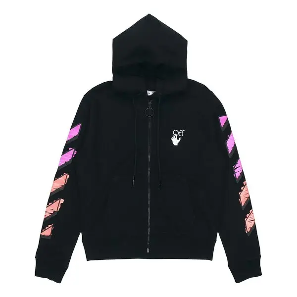 Off-White Gradient Zipper Classic Hoodie - Black