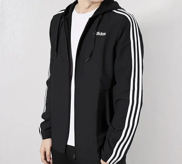 Adidas Hooded Jacket With Signature Stripes
