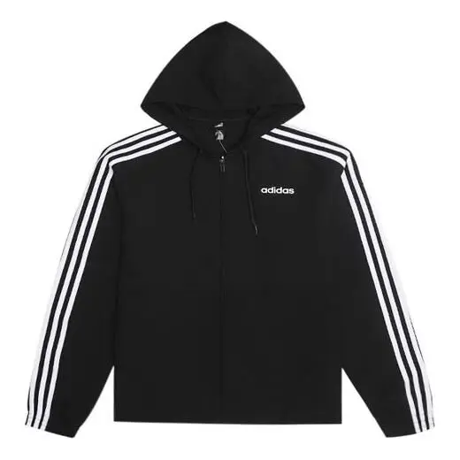 Adidas Hooded Jacket With Signature Stripes