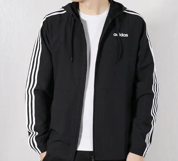 Adidas Hooded Jacket With Signature Stripes
