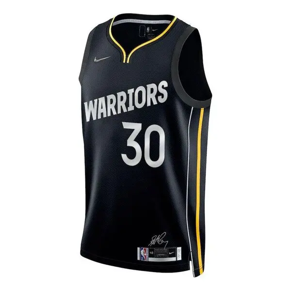 Nike X Nba Golden State Warriors Stephen Curry 30 Icon Edition Jersey - Black