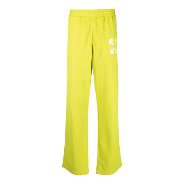 Off-White Ss23 Arrows-motif Track Pants - Lime Green