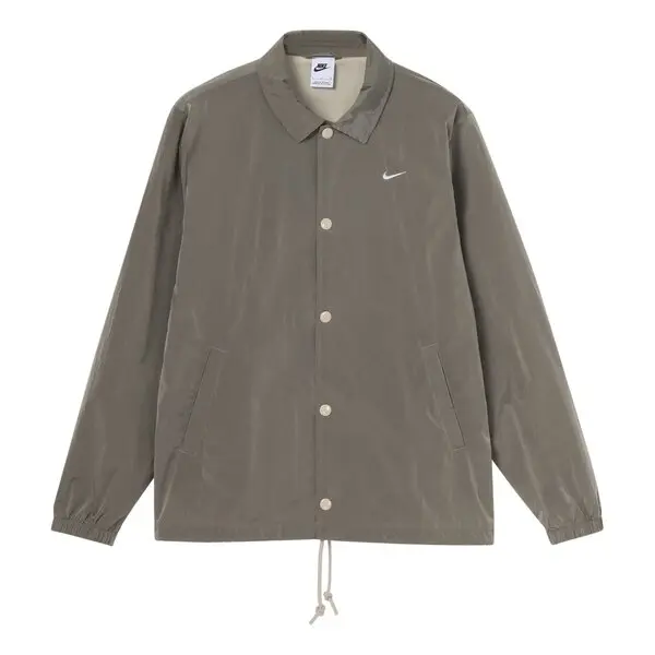 Nike Solid Color Buckle Lapel Jacket