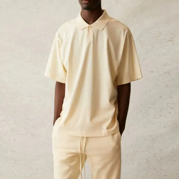 Fear Of God Ss21 Polo Shirt 'buttercream