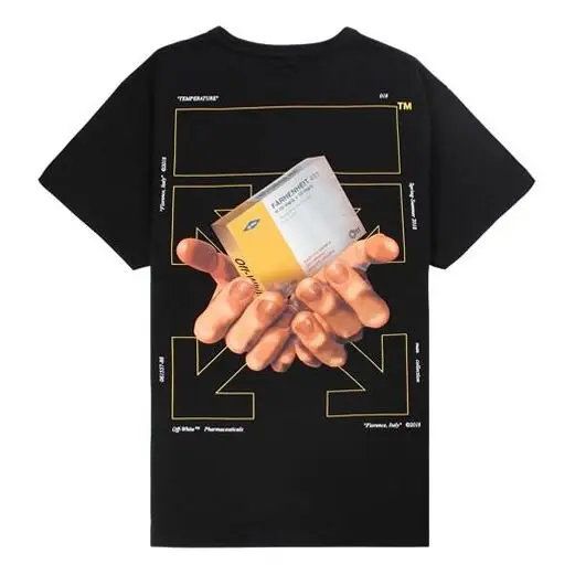 Off-White Short Sleeve Graphic T-shirt - Black