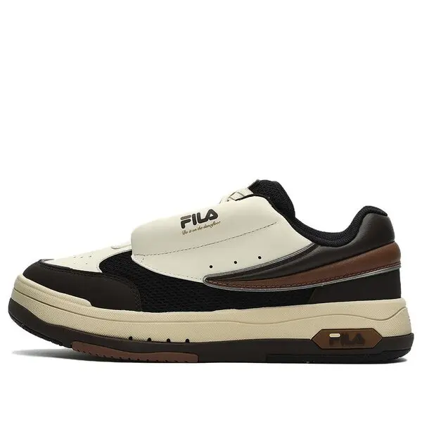 FILA Mix Low Skate Shoes - Cream White/black/brown