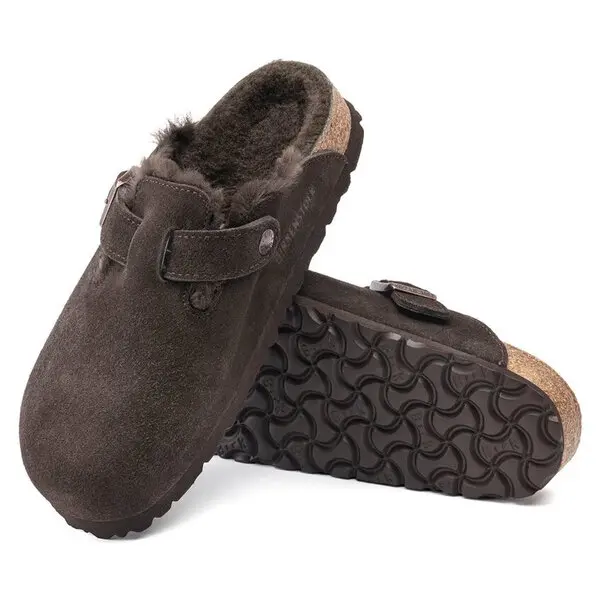 BIRKENSTOCK Boston Shearling Clogs - Brown