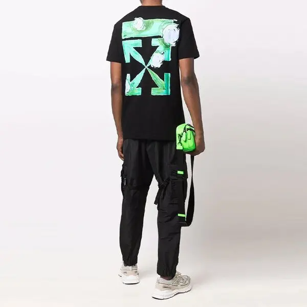Off-White Fw21 Arrow Pattern Alphabet Solid Color Short Sleeve Version