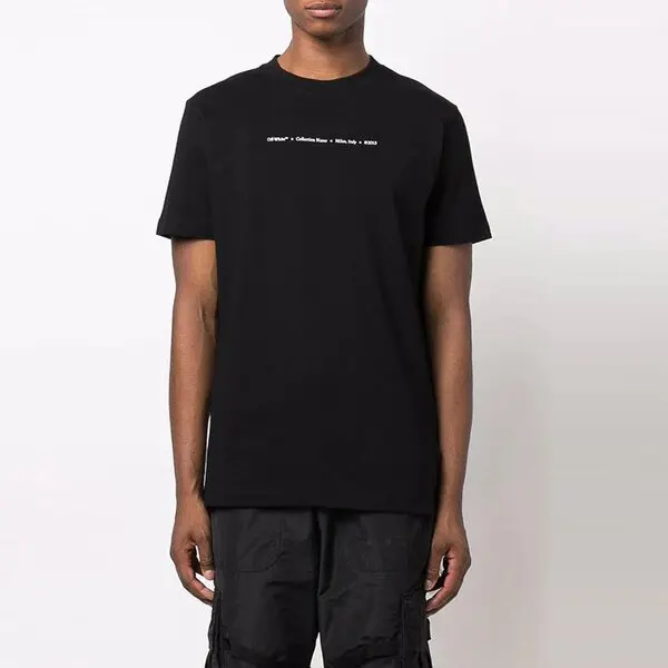Off-White Fw21 Arrow Pattern Alphabet Solid Color Short Sleeve Version