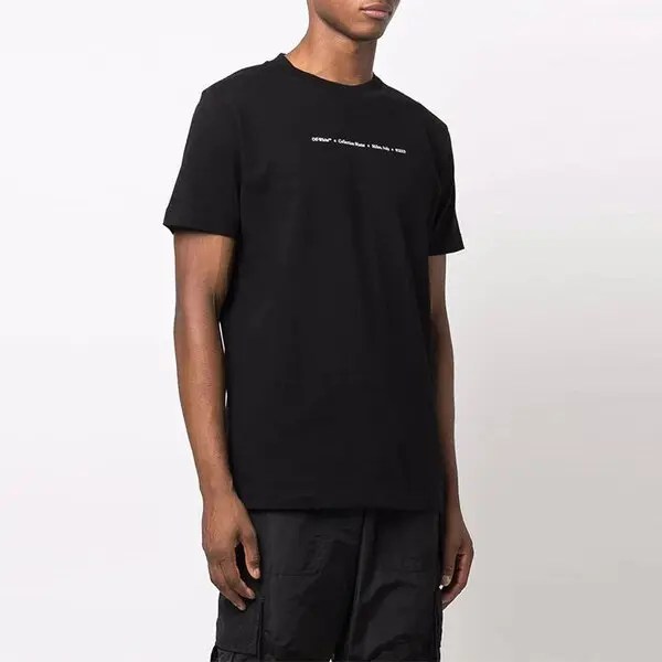 Off-White Fw21 Arrow Pattern Alphabet Solid Color Short Sleeve Version