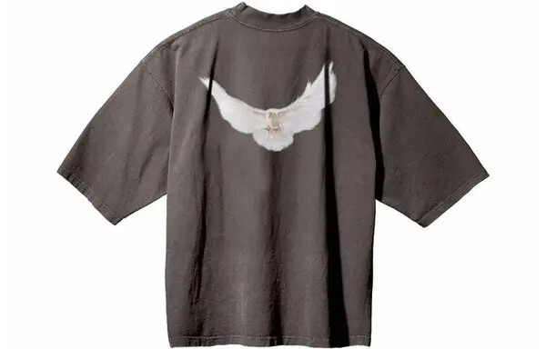 Yeezy X Balenciaga Dove 3/4 Sleeve T-shirt - Grey