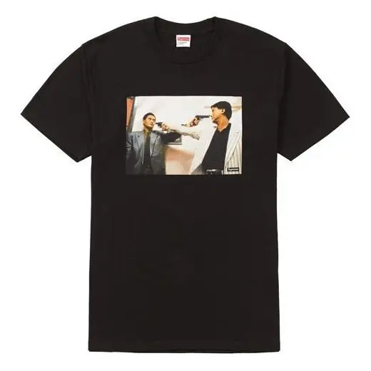 Supreme Ss22 The Killer Trust Tee Bloody Twins Chow Yun Fat Printing Short Sleeve - Black