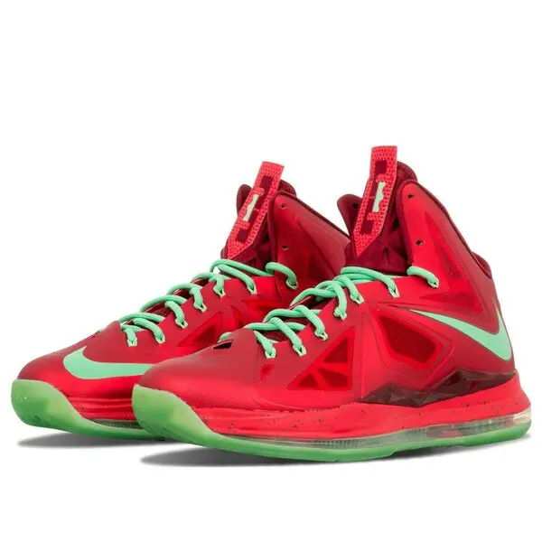 Nike Lebron "christmas" Athletic Sneakers - Red/green/red