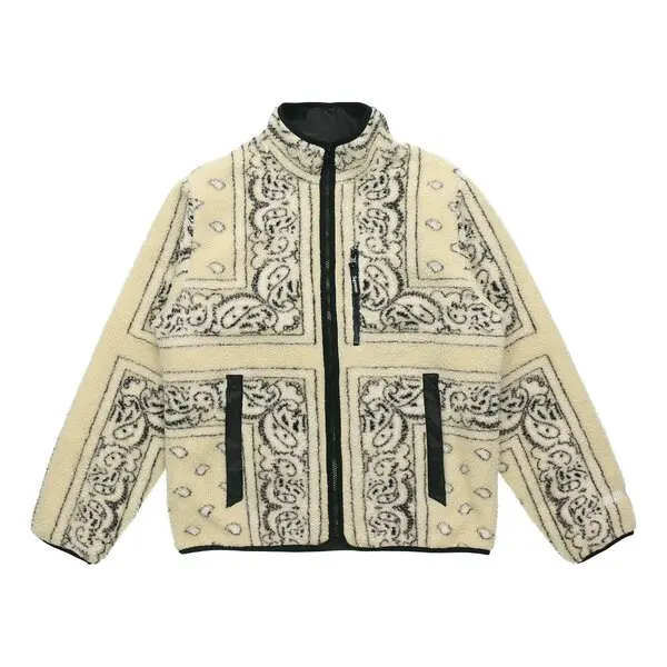 Supreme Reversible Bandana Fleece Jacket - Creamy