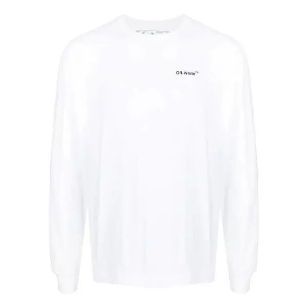 Off-White Ss22 Logo Printing Long Sleeves White T-shirt