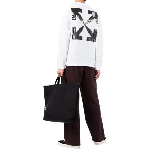 Off-White Ss22 Logo Printing Long Sleeves White T-shirt - Default Colorway