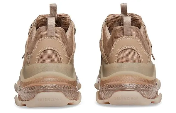 Balenciaga Triple S Clear Sole Sneakers - Brown