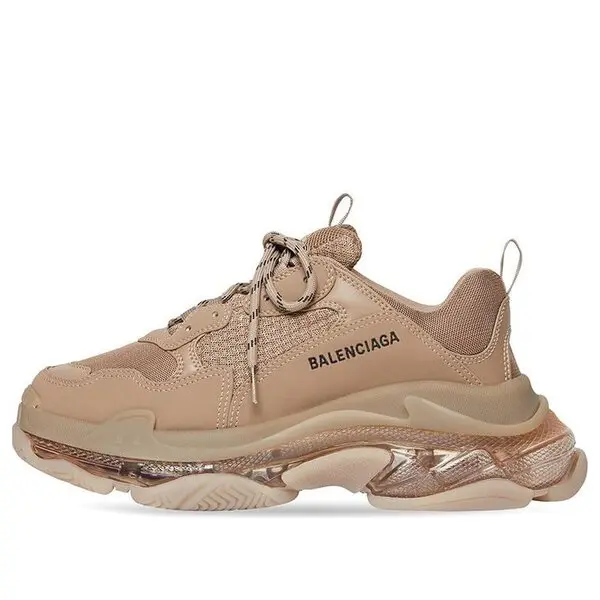 Balenciaga Triple S Clear Sole Sneakers - Brown