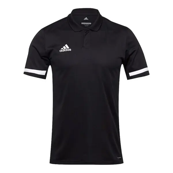 Adidas T19 Polo Athleisure Casual Sports Badminton Short Sleeve Polo Shirt - Black