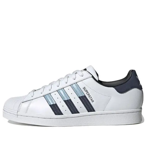 Adidas Superstar Sneakers - Cloud White/blue Navy/light Blue
