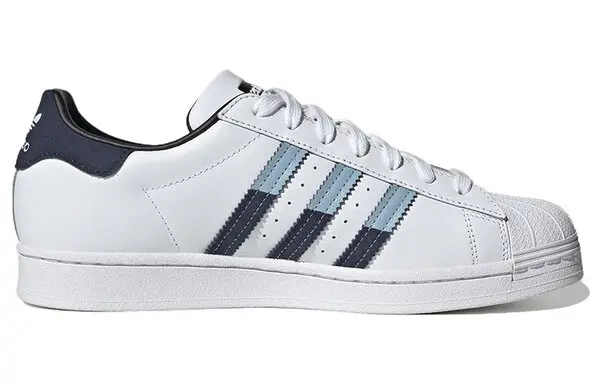 Adidas Superstar Sneakers - Cloud White/blue Navy/light Blue