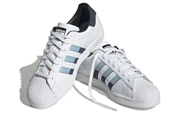 Adidas Superstar Sneakers - Cloud White/blue Navy/light Blue