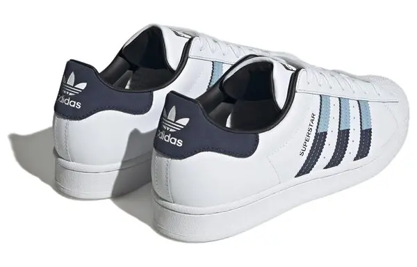 Adidas Superstar Sneakers - Cloud White/blue Navy/light Blue
