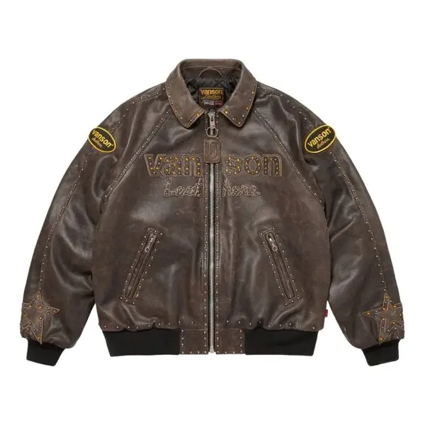Supreme Fw25 Vanson Leathers® B.b. Simon Jacket - Brown