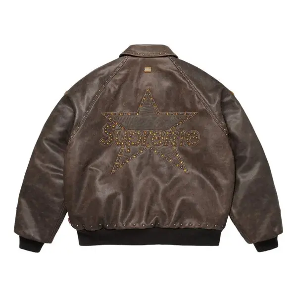 Supreme Fw25 Vanson Leathers® B.b. Simon Jacket - Brown