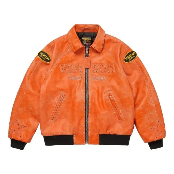 Supreme Fw25 Vanson Leathers® B.b. Simon Jacket - Orange
