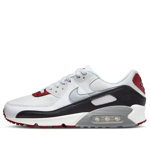 Nike Max 90 Low Top Lace Up Sneakers - White/red