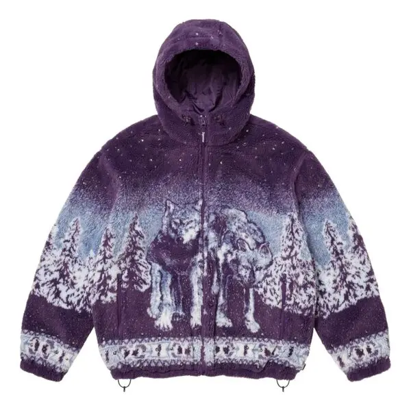 Supreme Fw25 X B.b. Simon Reversible Hooded Fleece Jacket - Purple