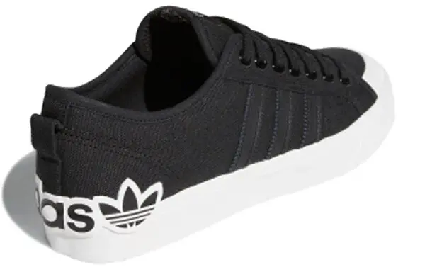 Adidas Nizza Low Top Sneakers With Oversize Heel Logo - Black