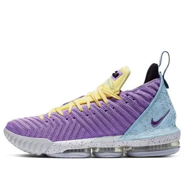 Nike Lebron 16 "lakers Heritage" High Top Sneakers - Purpleyellow