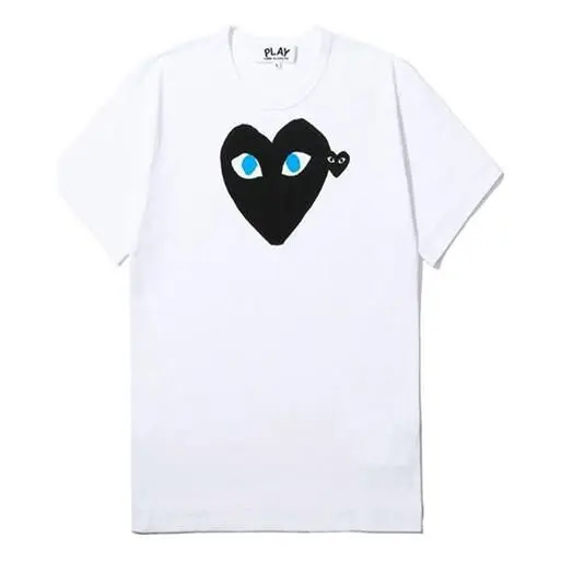 Play Comme Des Garcon Emblem Heart T-shirt - White/black