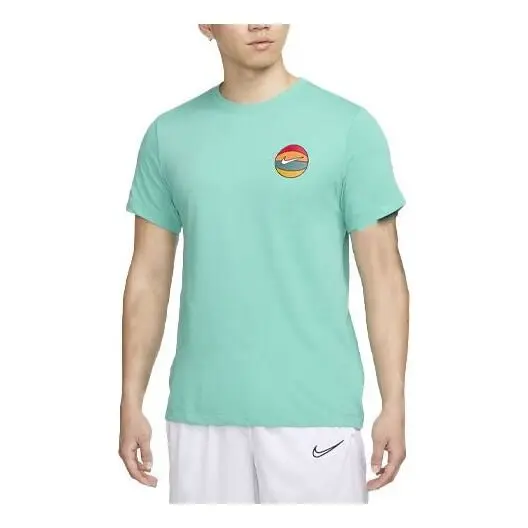 Nike Dri-fit Basketball T-shirt 'lake Green - Lake Green/multi-color