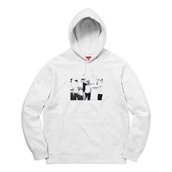 Supreme Ss19 Classic Ad Hooded Sweatshirt - Grey