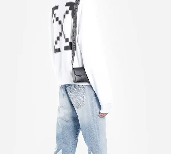 Off-White Graphic Print Hooded Sweatshirt - White