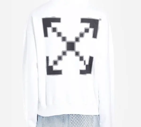 Off-White Graphic Print Hooded Sweatshirt - White