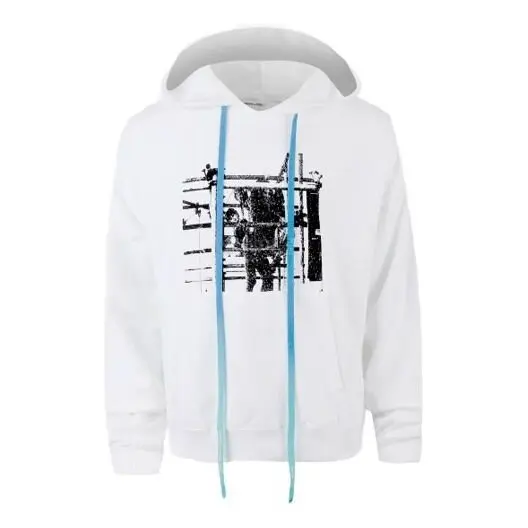 Off-White Graphic Print Hooded Sweatshirt - White