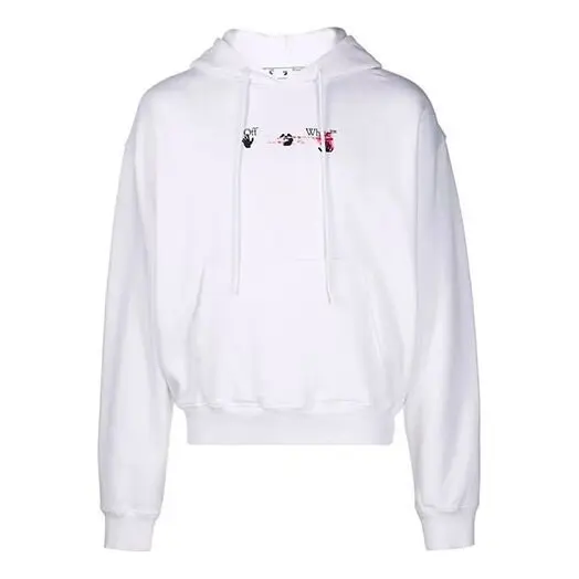 Off-White Arrow Pattern Alphabet" Hoodie - White