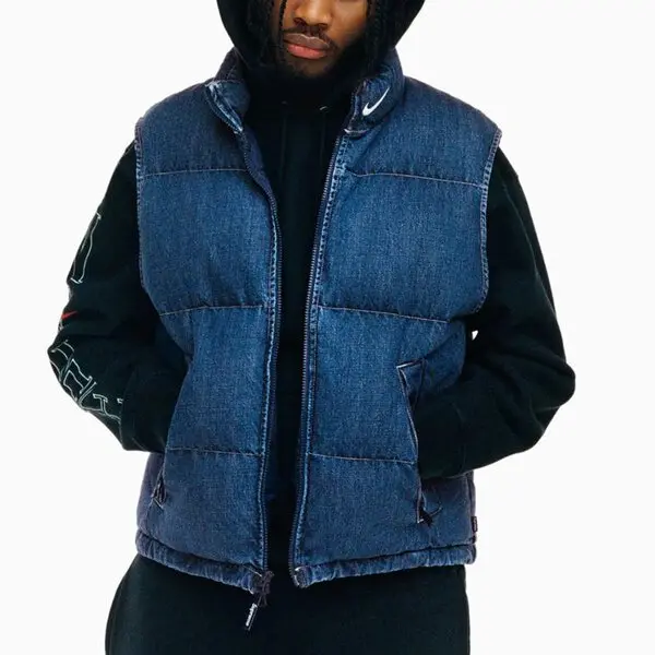 Supreme X Nike Denim Puffer Vest