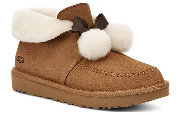 UGG Classic Short Boots With Pom-pom Detailing